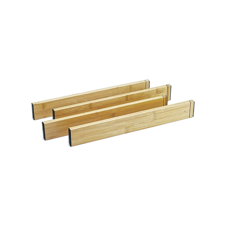 Bamboo Adjustable Drawer Dividers (Pack of 4) – NOVA Home Essentials