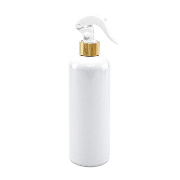 White Spray Bottle W/ Bamboo Neck - White Sprayer – NOVA Home Essentials
